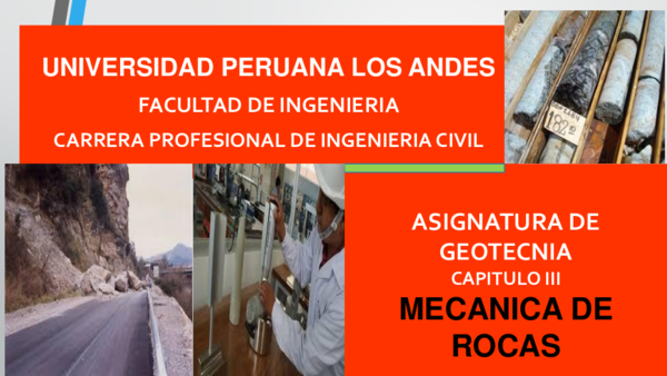 (PPT) CLASE III MECANICA DE ROCAS GEOTECNIA 1