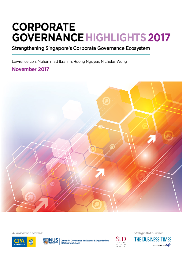 (PDF) CORPORATE GOVERNANCE HIGHLIGHTS 2017 Strengthening Singapore's ...