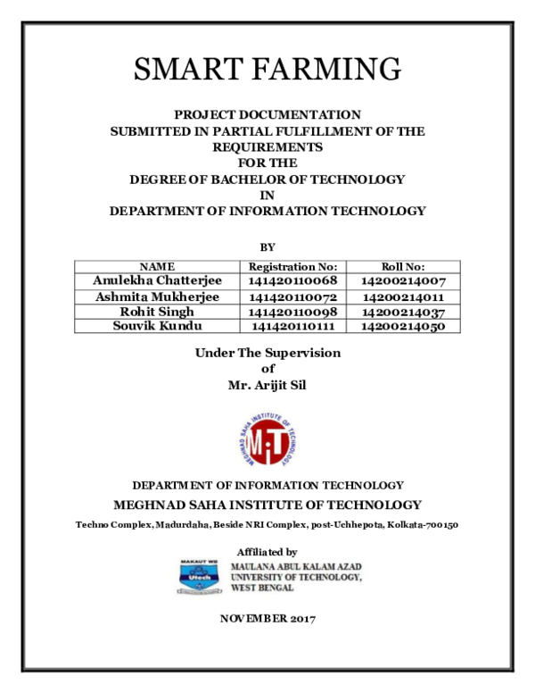 (PDF) SMART FARMING PROJECT DOCUMENTATION SUBMITTED IN PARTIAL ...