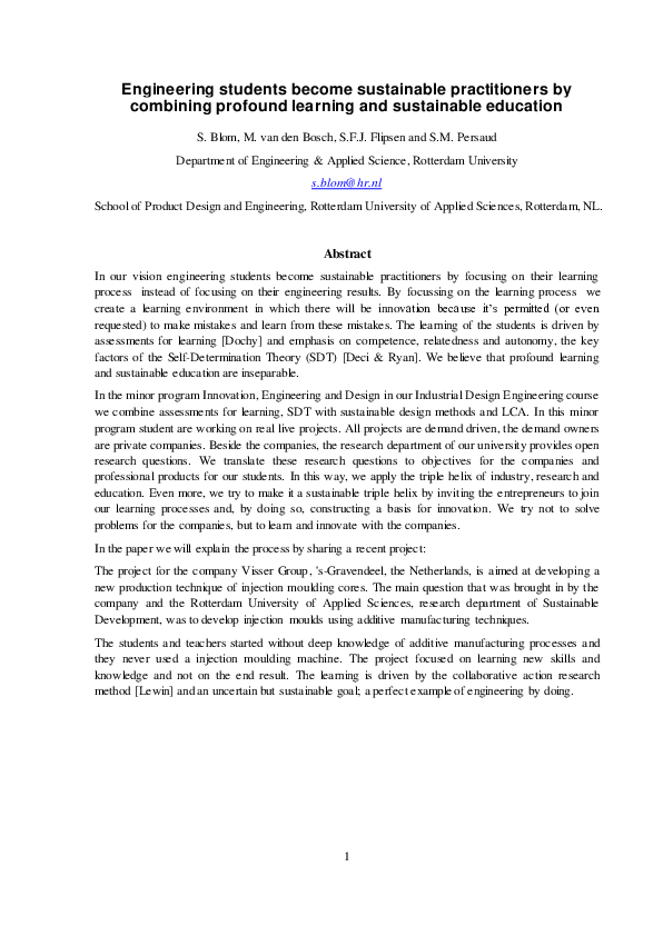 (PDF) Engineering students become sustainable practitioners by ...