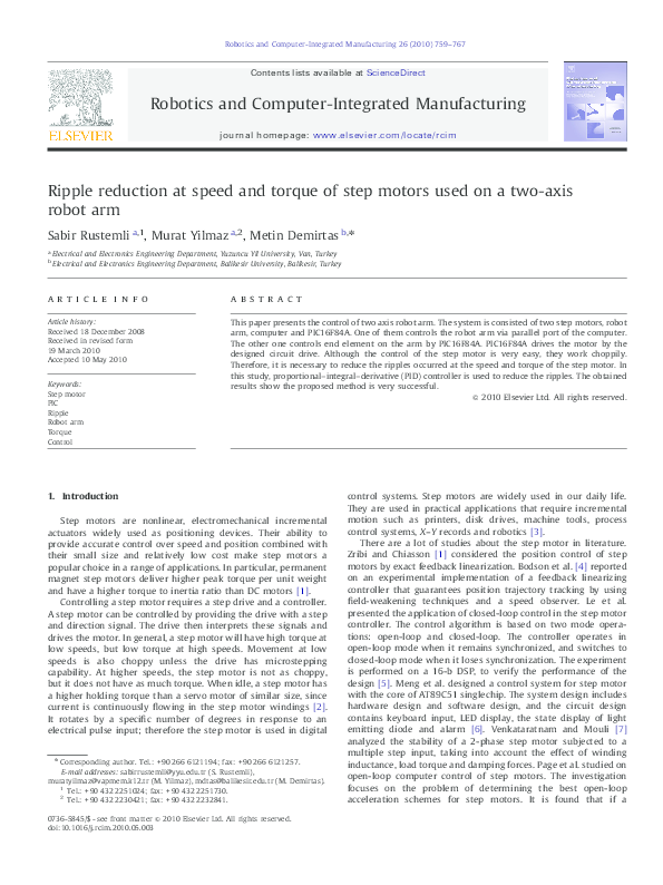 (PDF) Ripple reduction at speed and torque of step motors used on a two ...