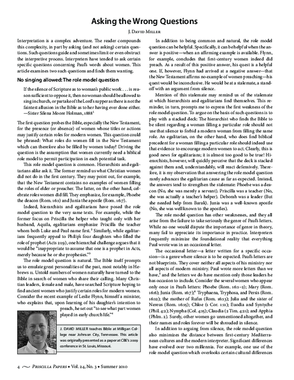 (PDF) Asking the Wrong Questions