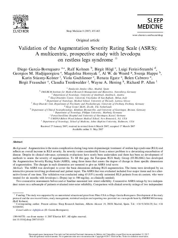 (PDF) Validation of the Augmentation Severity Rating Scale (ASRS): A ...
