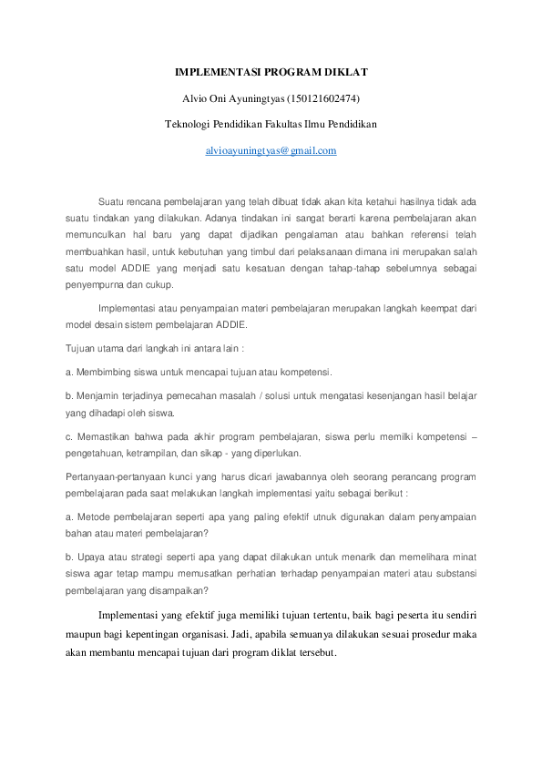 (DOC) TAHAP IMPLEMENTASI ADDIE.docx