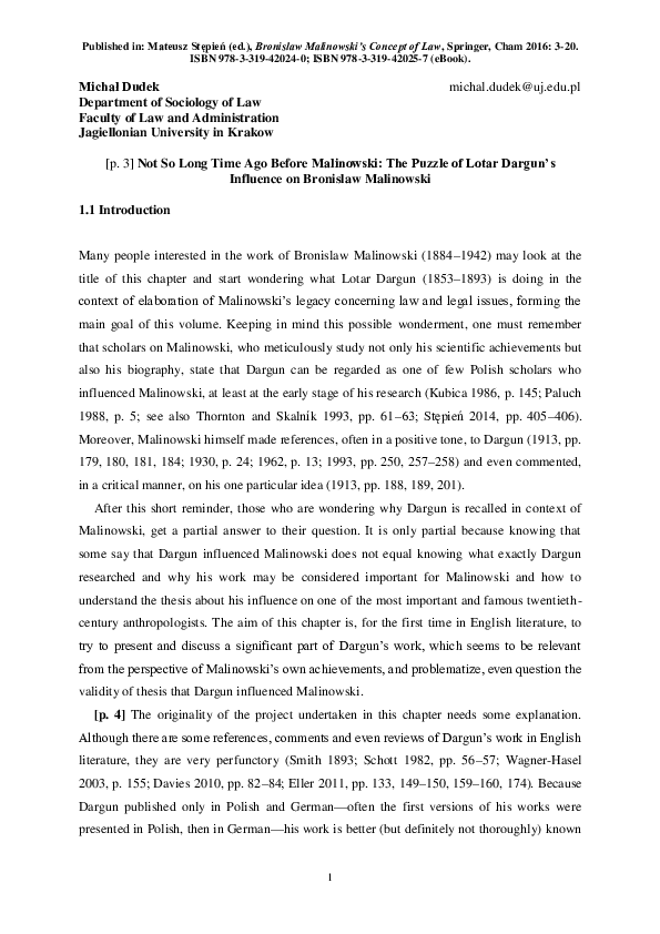 (PDF) Not So Long Time Ago Before Malinowski: The Puzzle of Lotar ...