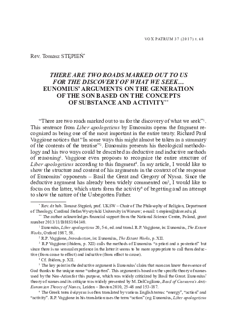 (PDF) THERE ARE TWO ROADS MARKED OUT TO US FOR THE DISCOVERY OF WHAT WE ...