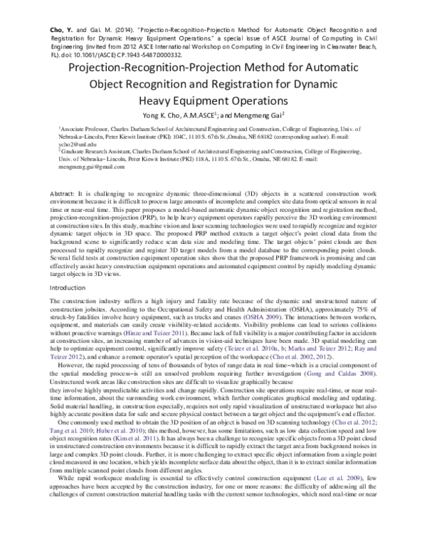 (PDF) Projection-Recognition-Projection Method for Automatic Object ...