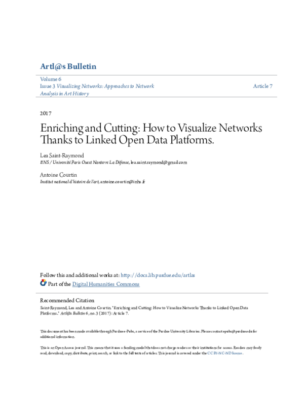 (PDF) "Enriching and Cutting: How to Visualize Networks Thanks to Linked Open Data Platforms ...