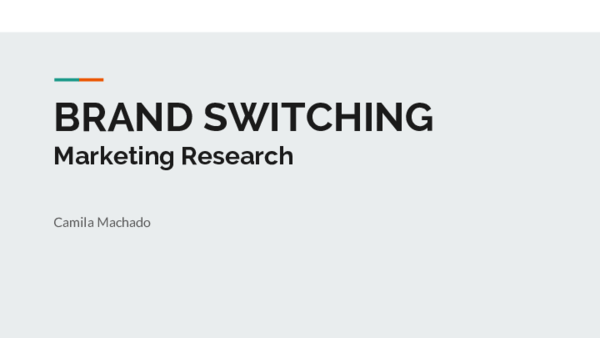 (PDF) BRAND SWITCHING Marketing Research
