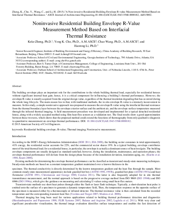 (PDF) Noninvasive Residential Building Envelope R-Value Measurement ...