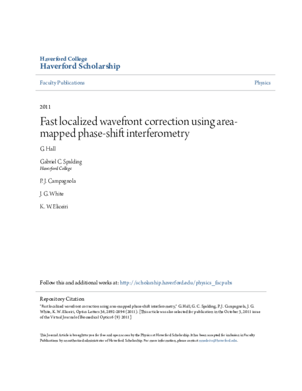 (PDF) Fast localized wavefront correction using area-mapped phase-shift ...