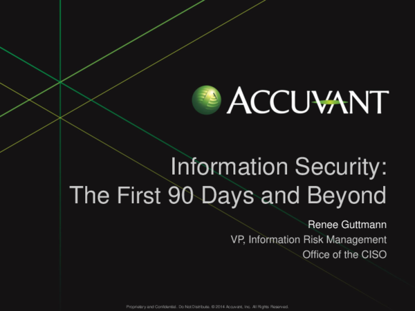 (PDF) Information Security: The First 90 Days and Beyond Renee Guttmann ...