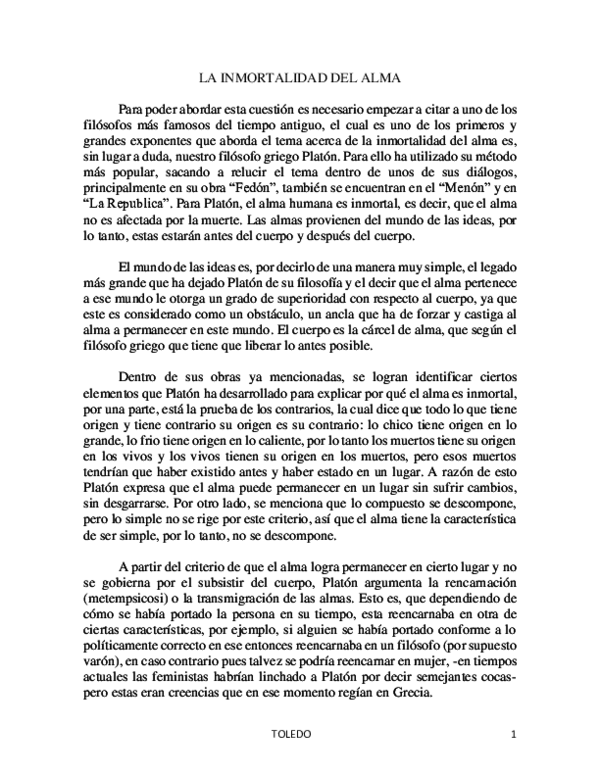 (DOC) LA INMORTALIDAD DEL ALMA