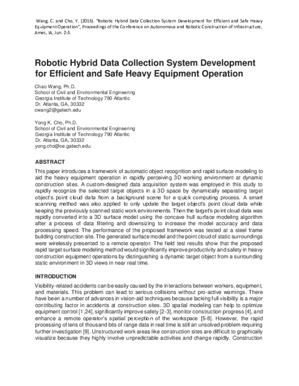 (PDF) Robotic Hybrid Data Collection System Development for Efficient ...