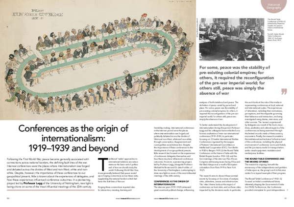 (PDF) Conferences as the origin of internationalism: 1919–1939 and beyond