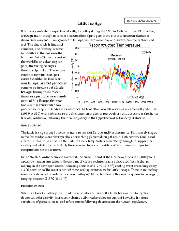 (PDF) Little Ice Age