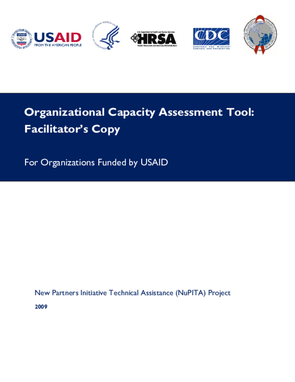 (PDF) Organizational Capacity Assessment Tool: Facilitator's Copy