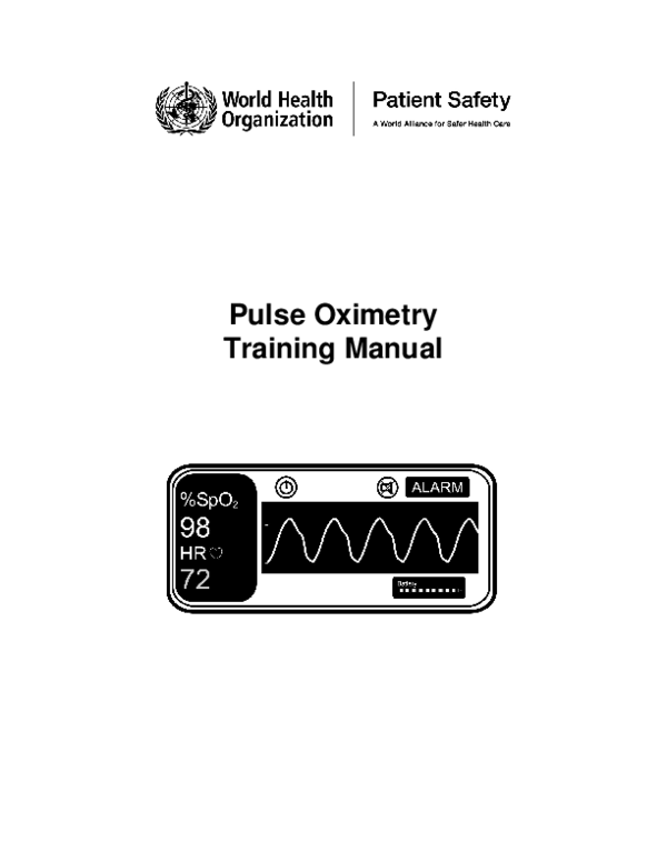 (PDF) Pulse Oximetry Training Manual