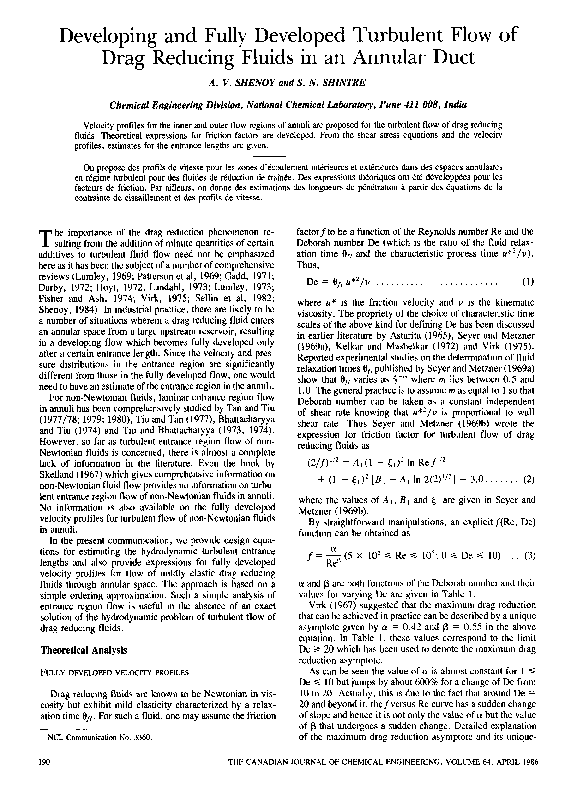 (PDF) Developing and fully developed turbulent flow of drag reducing fluids in an annular duct ...