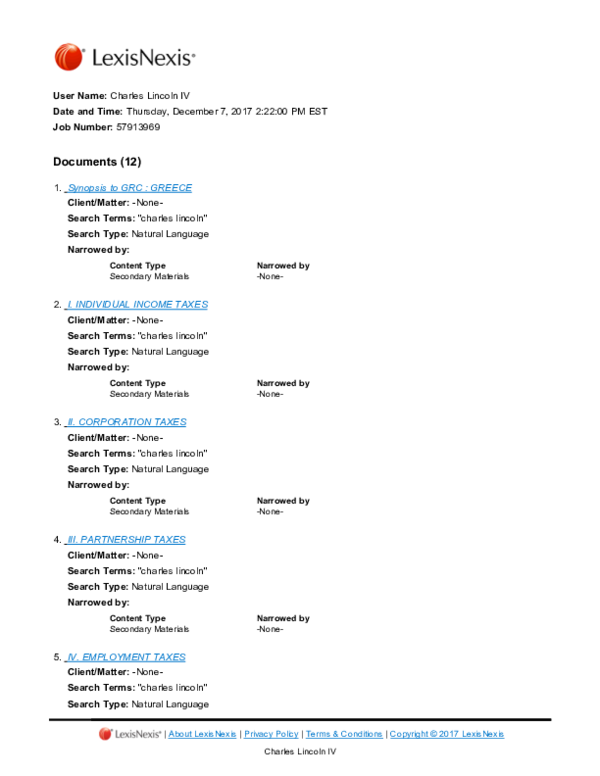 (PDF) Lexisnexis Greece Foreign Tax & Trade Briefs | Charles Edward ...