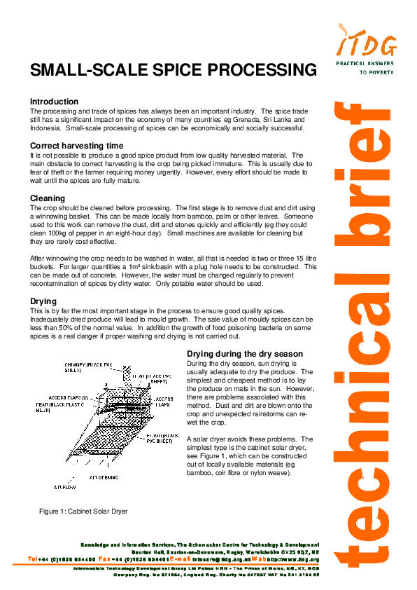 (PDF) SMALL-SCALE SPICE PROCESSING