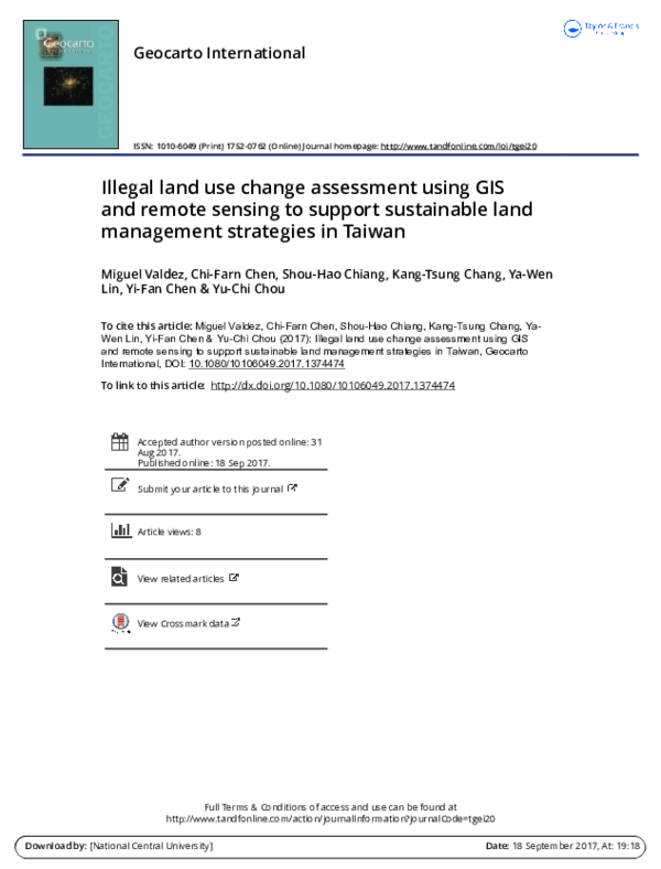 (PDF) Illegal Land Use Change Assessment using GIS and Remote Sensing ...