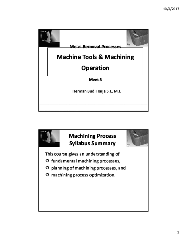 (PDF) Metal Removal Processes