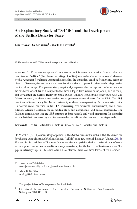 (PDF) Balakrishnan, J. & Griffiths, M.D. (2017). An exploratory study ...