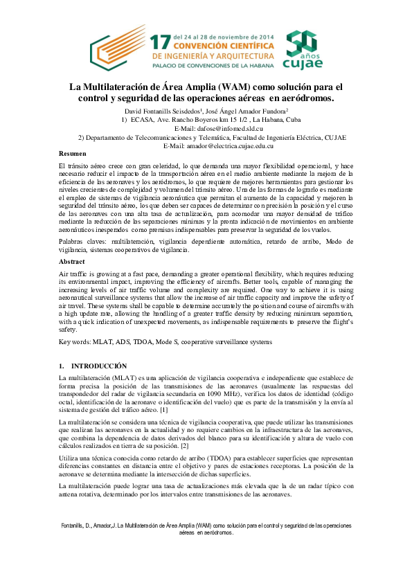 (DOC) La Multilateración de Área Amplia