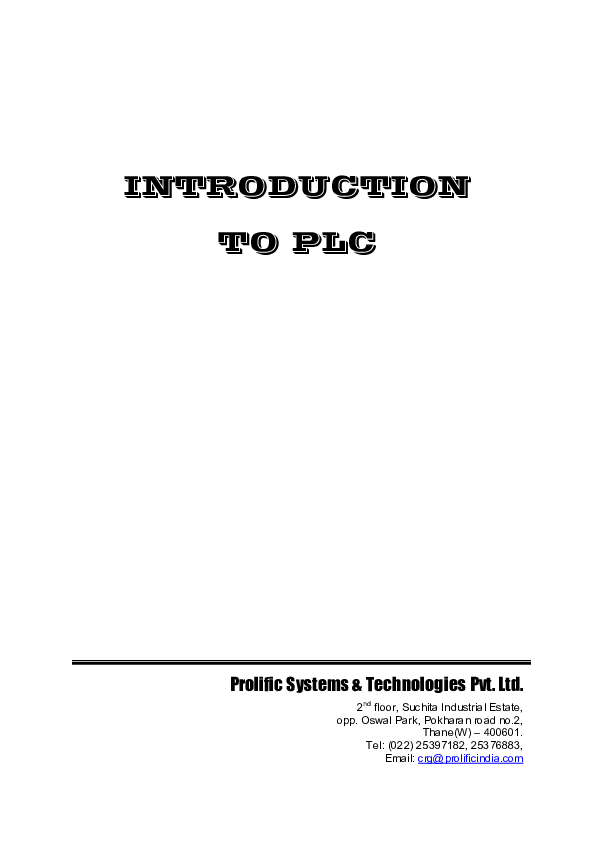 (PDF) PLC intro