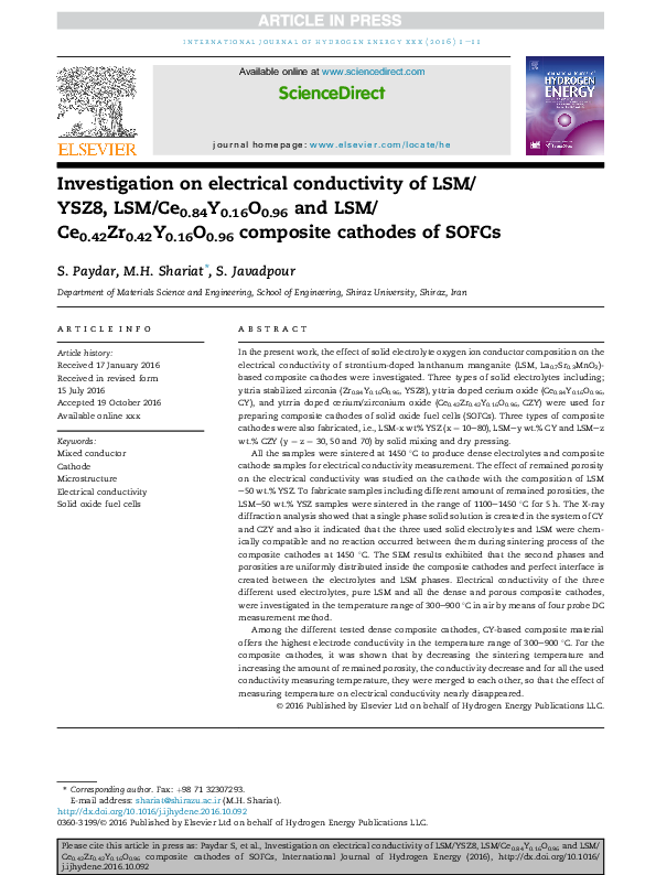 (PDF) International Journal of Hydrogen Energy