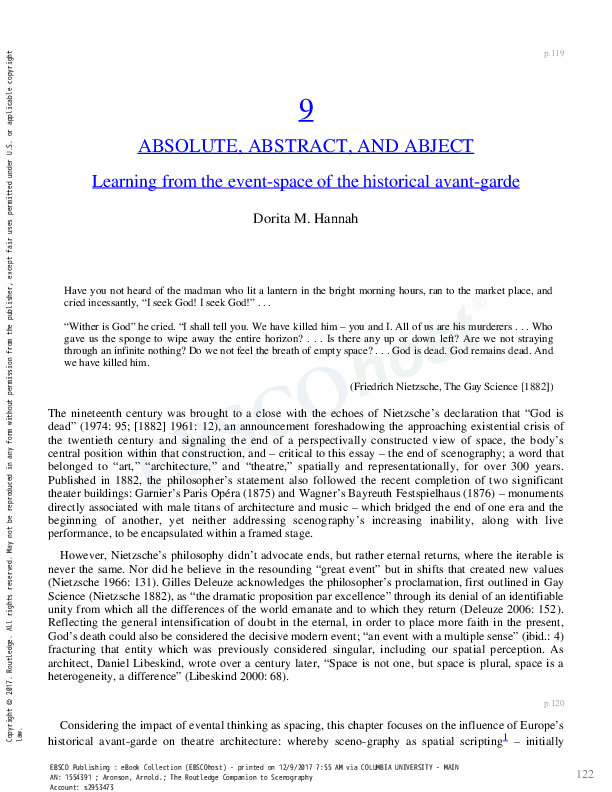 (PDF) Absolute, Abstract & Abject: Learning from the event-space of the ...