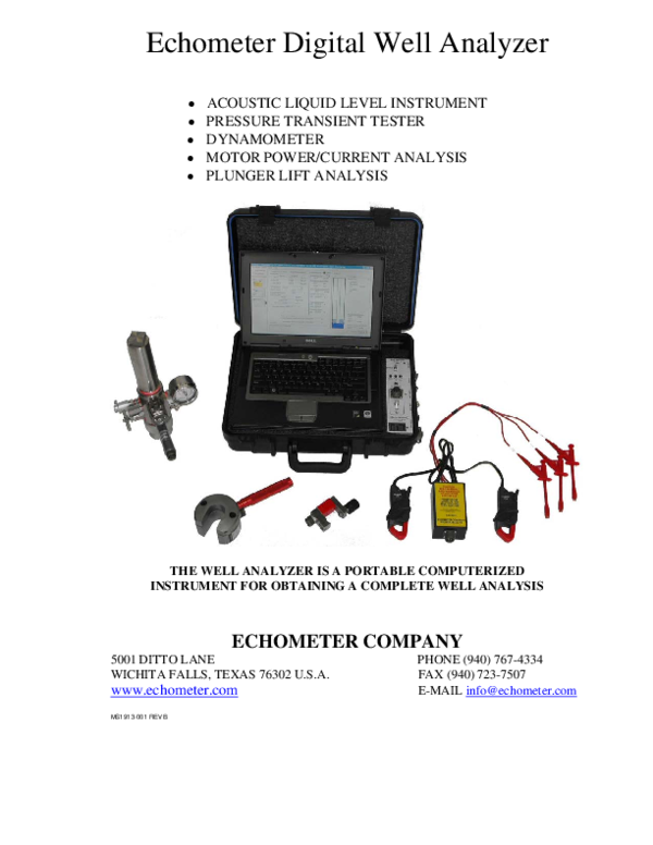 (PDF) Echometer Digital Well Analyzer THE WELL ANALYZER IS A PORTABLE ...