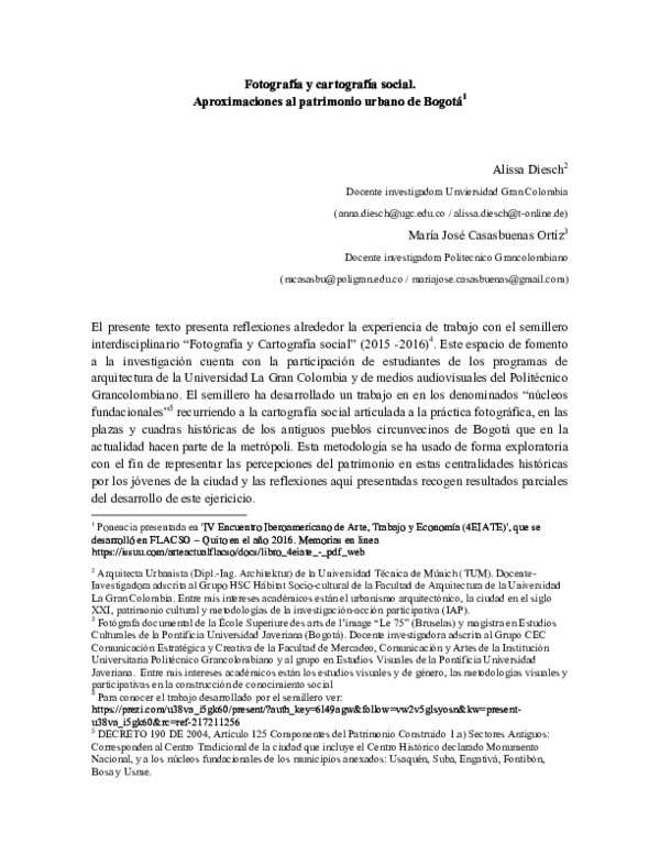 (PDF) Fotografía y cartografía social. Aproximaciones al patrimonio ...
