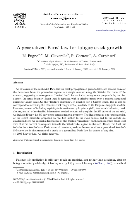 (PDF) A generalized Paris’ law for fatigue crack growth.pdf