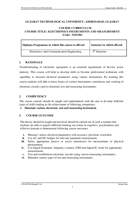 (PDF) INSTRUMENTATION AND MEASUREMENT IN ELECTRICAL ENGINEERING | Sandeep Matlapudi - Academia.edu