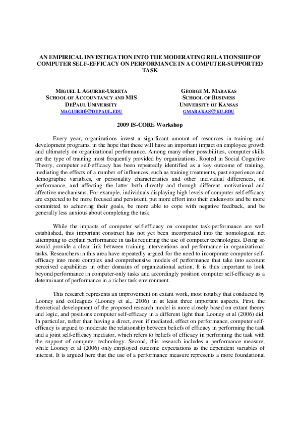 (PDF) An empirical investigation into the moderating relationship of ...
