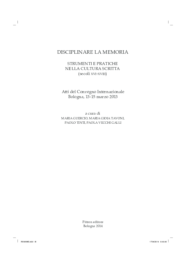 (PDF) Archivi e ordine dei documenti nella Castiglia della prima età ...
