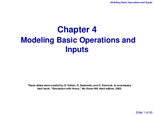 (PPT) Chapter 04 Modeling Basic Operations (1)
