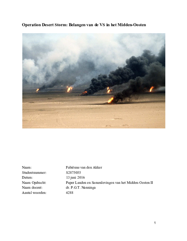 (PDF) Paper VS tijdens golfoorlog (1)
