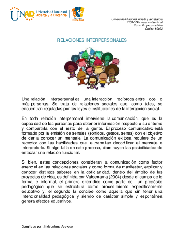 (DOC) LAS RELACIONES INTERPERSONALES (1)
