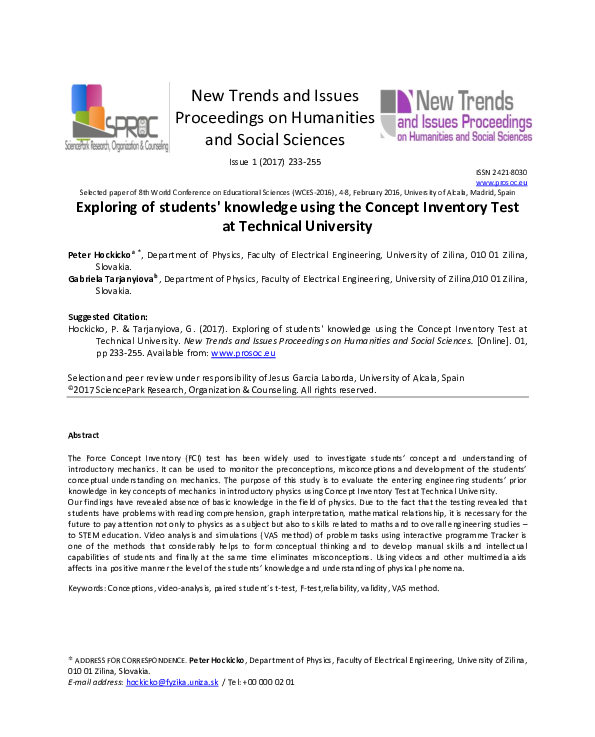 (PDF) Exploring of students' knowledge using the Concept Inventory Test ...