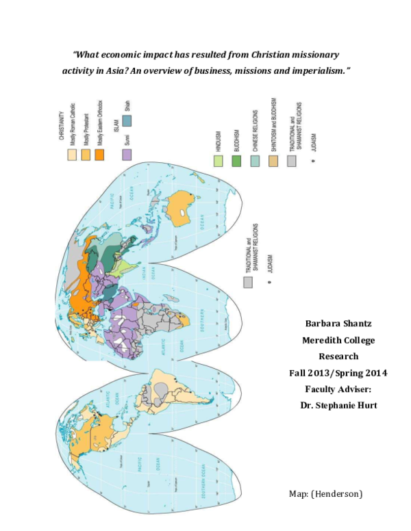(PDF) " What economic impact has resulted from Christian missionary ...
