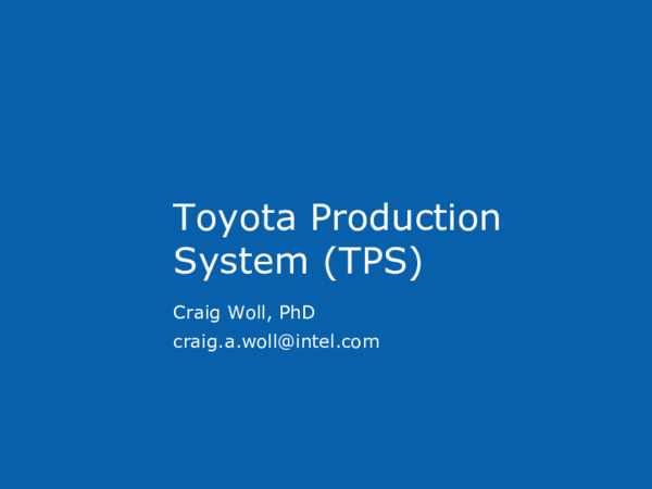 (PDF) Toyota Production System (TPS