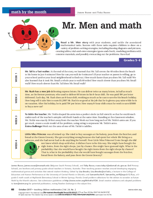(PDF) Math and Mr Men
