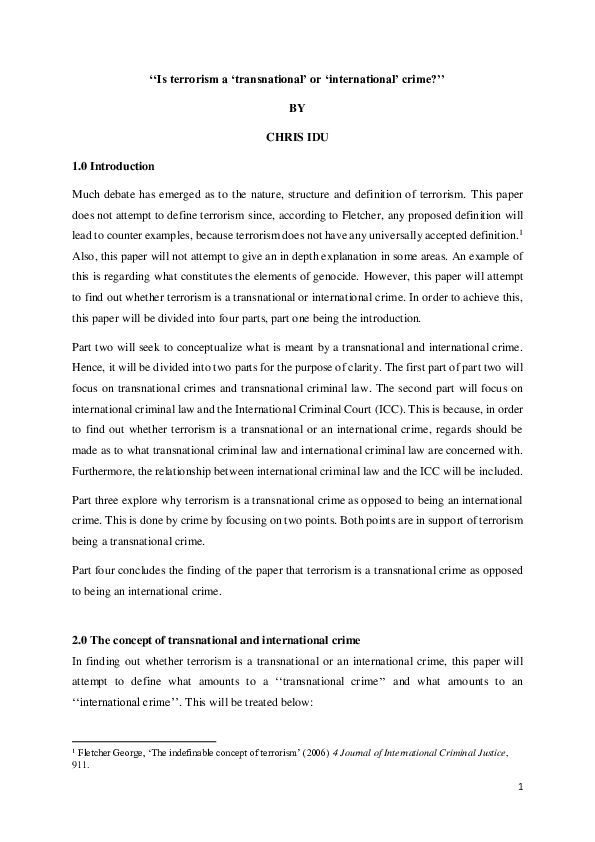 (PDF) ''Is terrorism a 'transnational' or 'international' crime?''