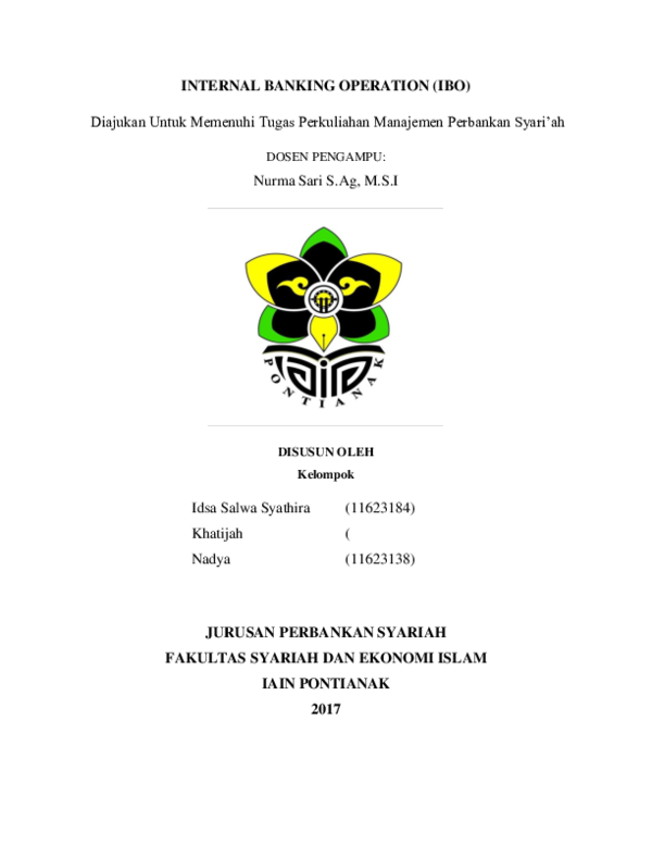 (DOC) INTERNAL BANKING OPERATION (IBO