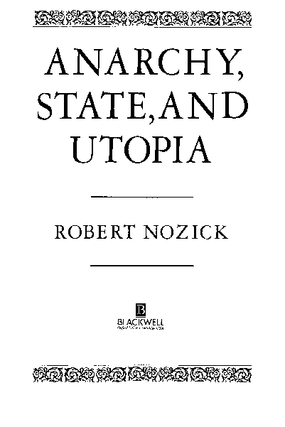 (PDF) Anarchy, state, and utopia
