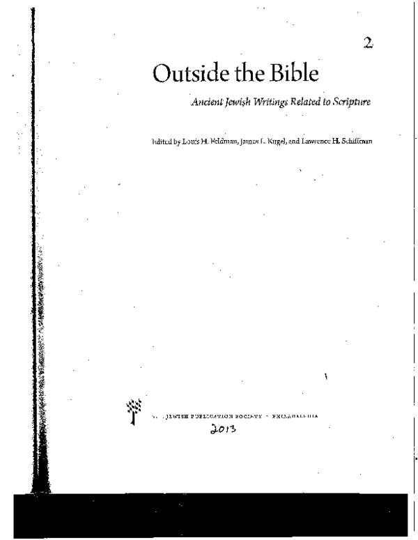 (PDF) “1 Baruch.” In Outside the Bible: Ancient Jewish Writings Related ...