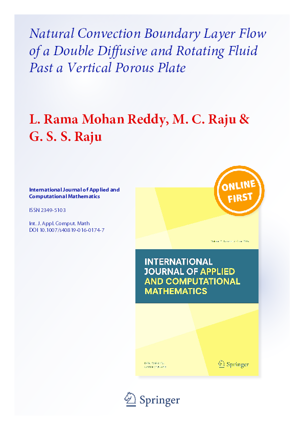Pdf Natural Convection Boundary Layer Flow Of A Double Diffusive And